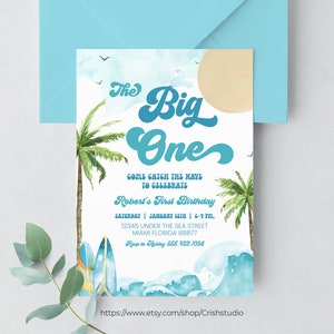 The Big One Birthday Thank You Card Editable Greeting Card the Big One ...