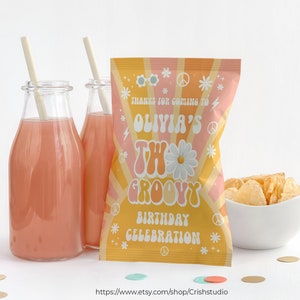 EDITABLE Groovy Candy Bar Wrapper Daisy Chocolate Bar Wrappers Hippie ...
