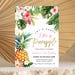 Editable Pineapple Birthaday Milestone Photo Poster Pineapple Aloha ...