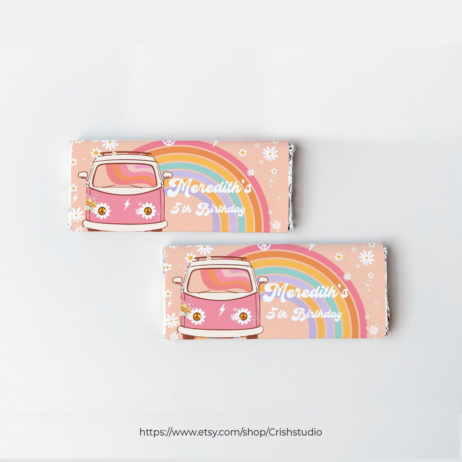 EDITABLE Groovy Birthday Party Favor Package Five is a Vibe Groovy ...