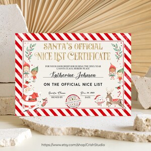 Santa Certificate Certificates Certificate Template Certificate ...