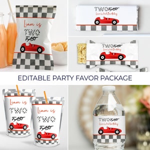 EDITABLE Two Fast Welcome Sign Two Fast Birthday Race Car Birthday ...