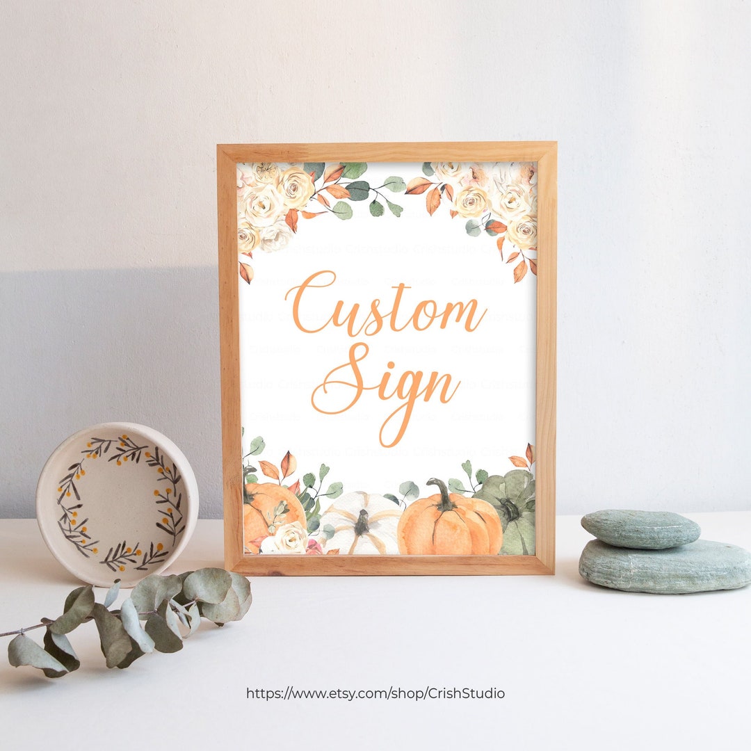 EDITABLE Our Little Pumpkin Custom Sign Pumpkin 1st Birthday Pumpkin ...