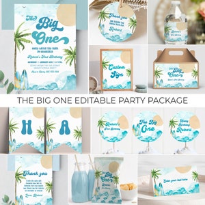 The Big One Birthday Thank You Card Editable Greeting Card the Big One ...