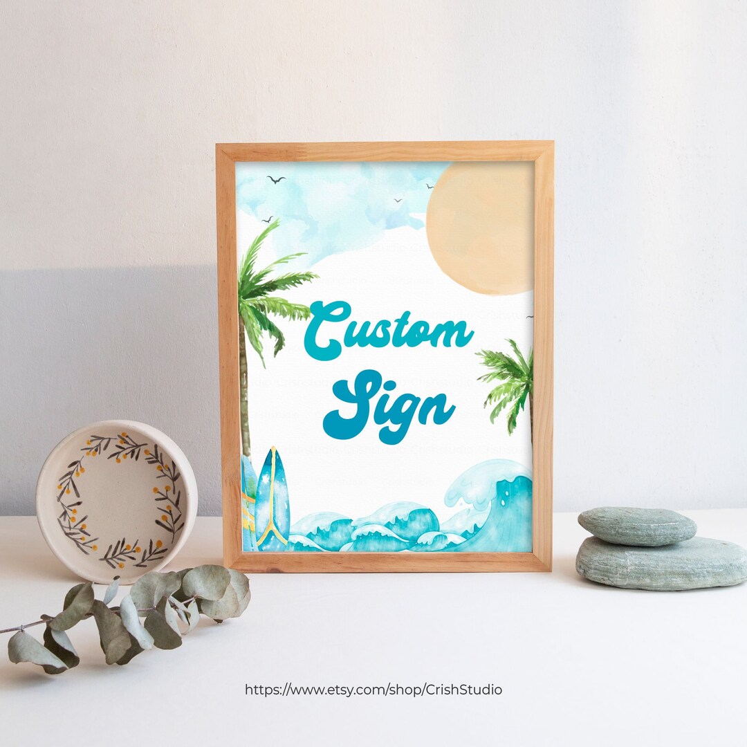 The Big One Birthday Custom Sign Editable Birthday Sign the Big One ...