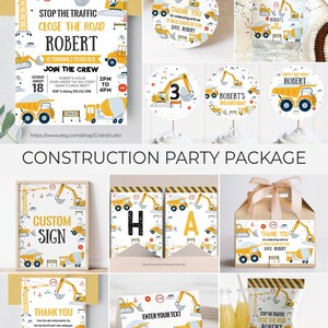 Editable Construction Chip Bag Label Template Dump Truck Party Labels ...