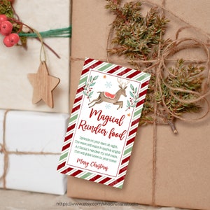 Reindeer Food Tag Printable Christmas Gift Tags Reindeer Food Tags ...