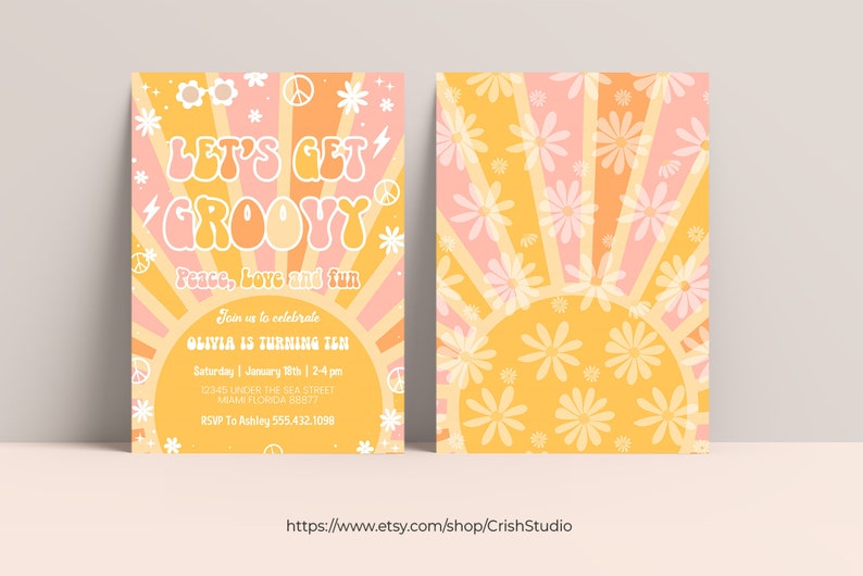 Groovy Welcome Sign Two Groovy Editable Groovy One Birthday Five is a ...