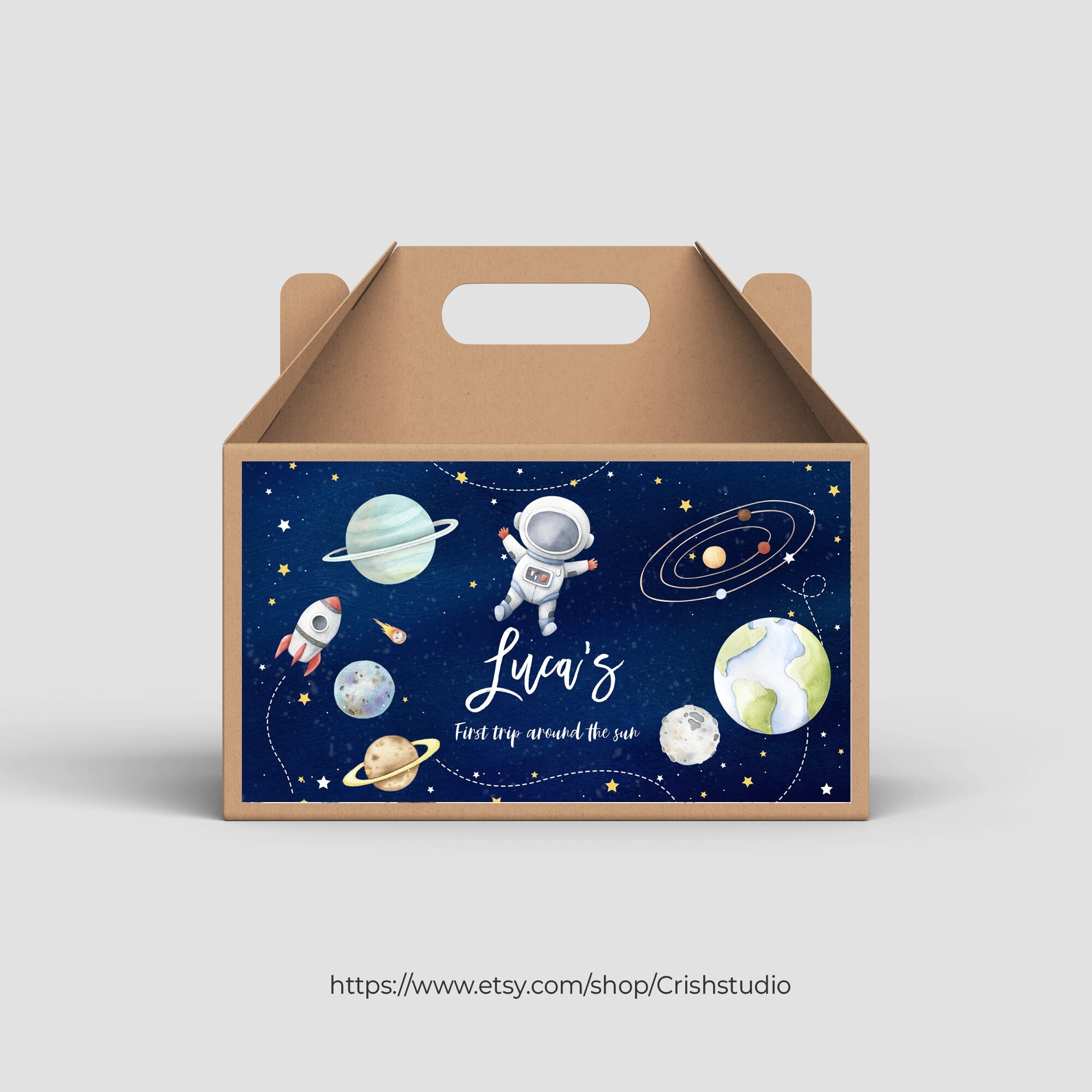 EDITABLE First Trip Around the Sun Box Label Candy Box Gable - Etsy