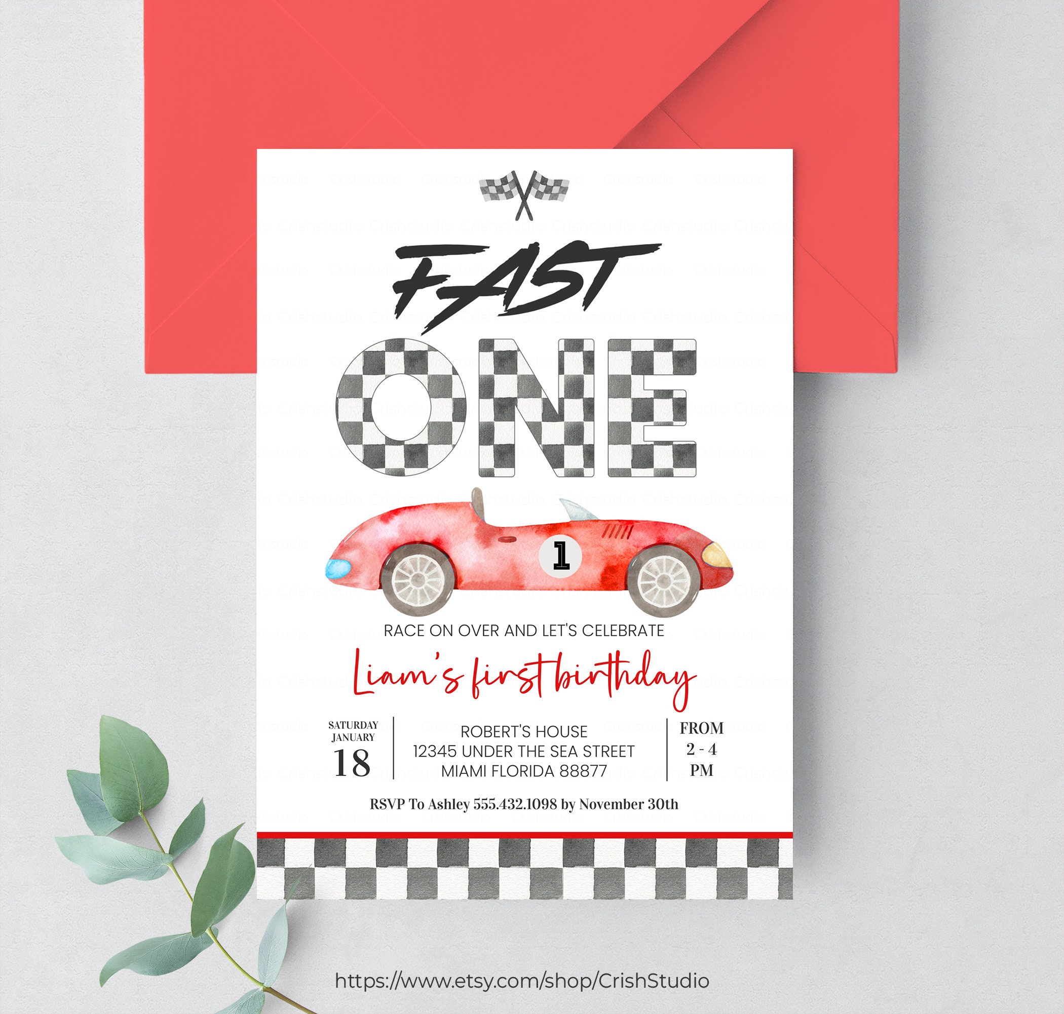 EDITABLE Fast One Birthday Party Signs Racecar Welcome Sign - Etsy