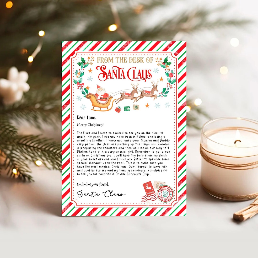 Editable Letter From Santa, Santa Letter, Elf Arrival Letter, Elf ...