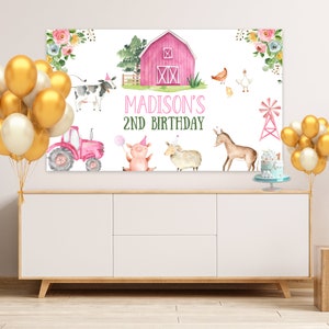 EDITABLE Farm Birthday Thank You Card Party Favors Greeting Card Farm ...