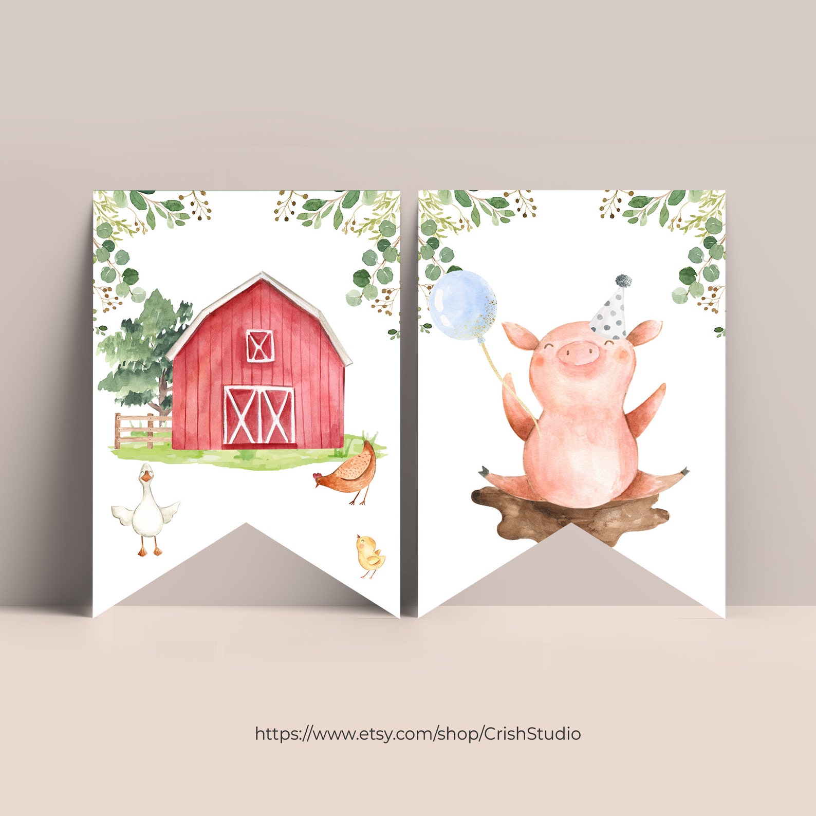 EDITABLE Farm Birthday Banner Custom Banner Birthday Decor Banner ...