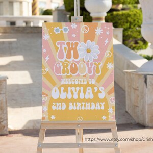 Editable Groovy Birthday Favor Tags Daisy Thank You Tags is a Vibe ...