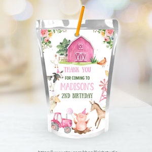 EDITABLE Farm Birthday Food Tags Food Labels Food Tents Dessert Labels ...