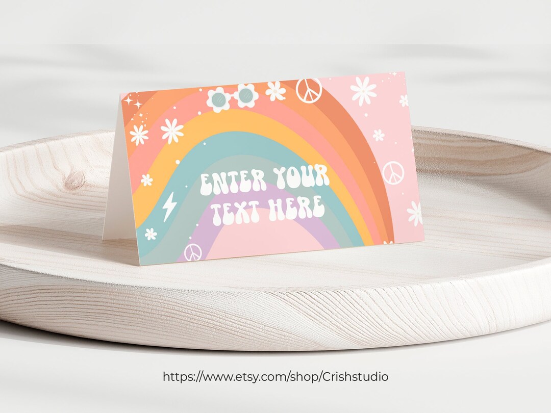 EDITABLE Groovy ONE Food Labels First Birthday Groovy Party Food Tents ...