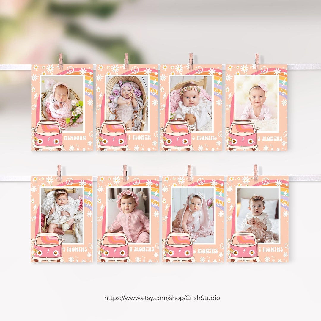 EDITABLE Groovy Birthday Photo Banner Five is a Vibe Groovy Decorations ...