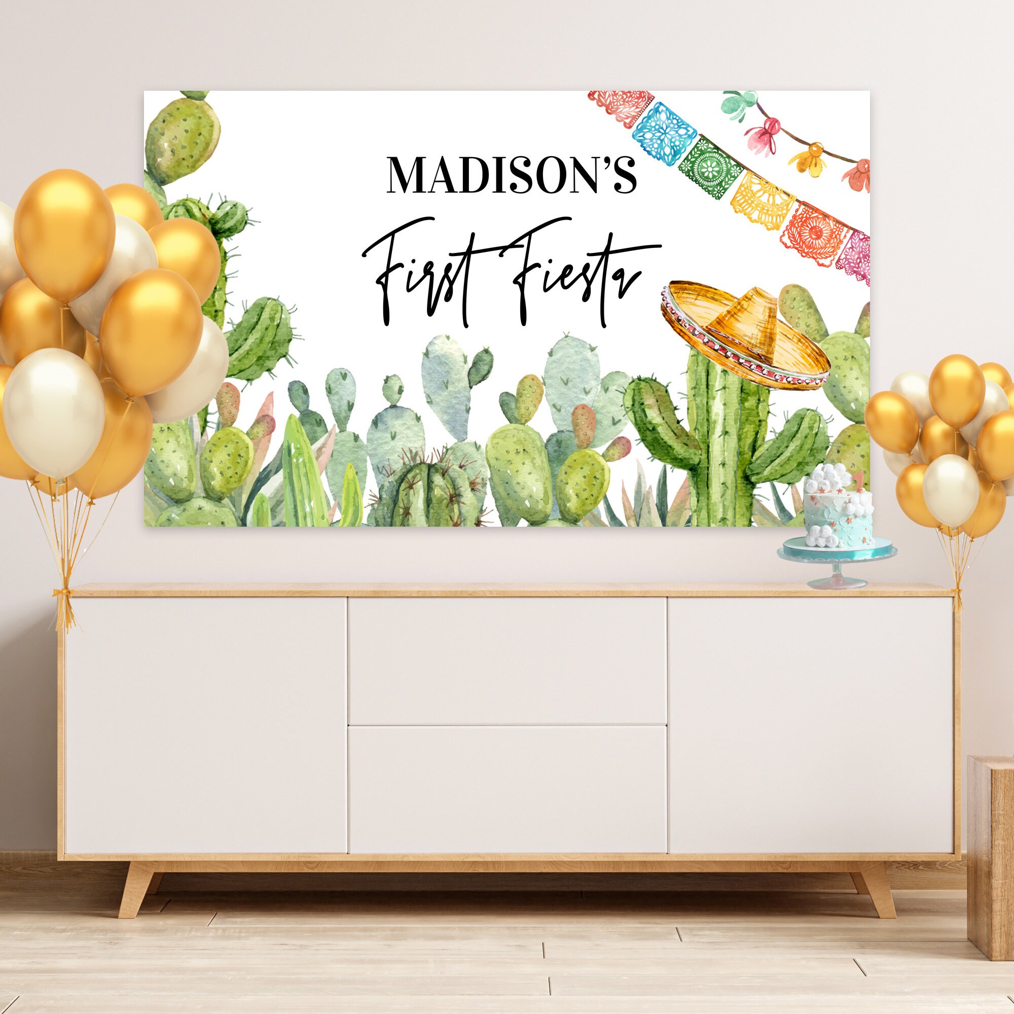 EDITABLE First Fiesta Welcome Sign Birthday Sign Fiesta Party - Etsy
