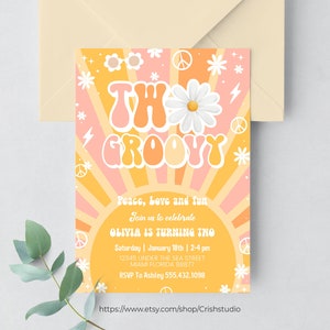 Editable Groovy Welcome Sign Daisy Party Sign Welcome Hippie Retro ...