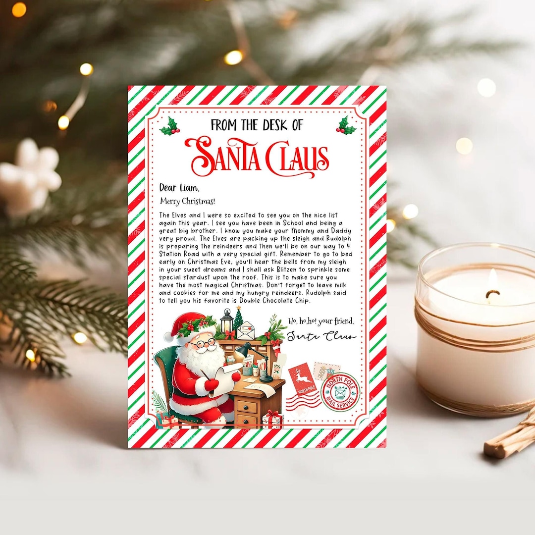 Editable Letter From Santa, Santa Letter, Elf Arrival Letter, Elf ...