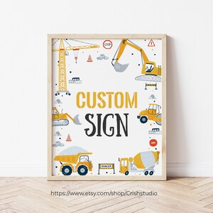Editable Construction Birthday Banner Photo Banner Construction ...