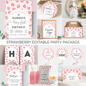 Berry First Birthday Candy Bar Strawberry Birthday Candy Bar Wrapper ...