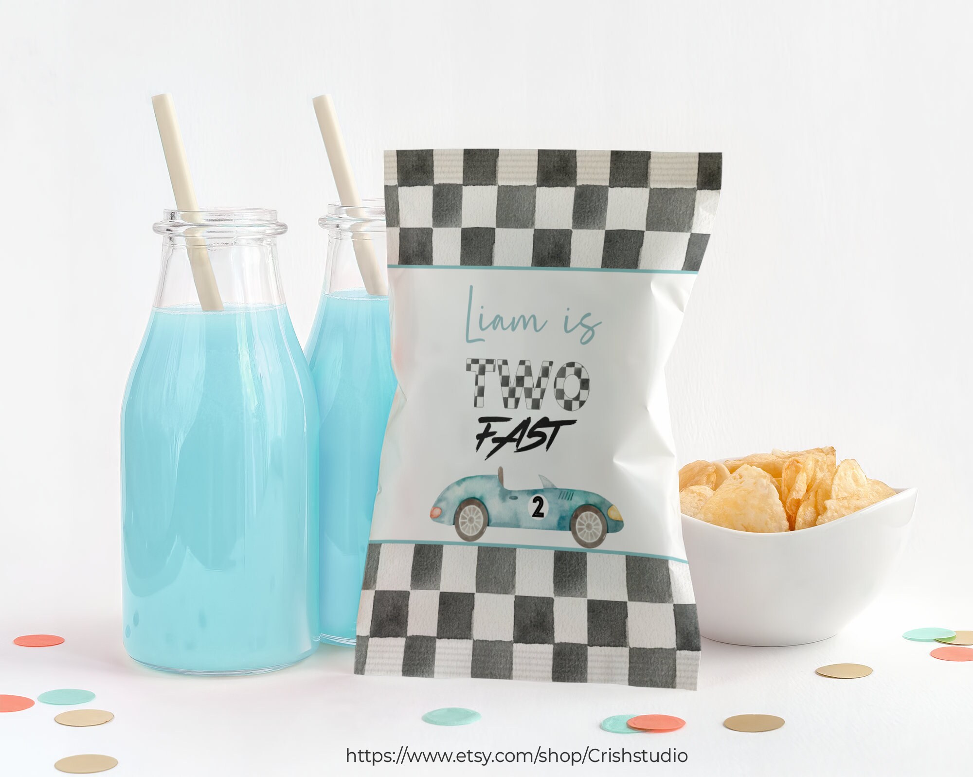 Editable TWO Fast Birthday Favor Tags Race Car 2nd Birthday Thank You ...