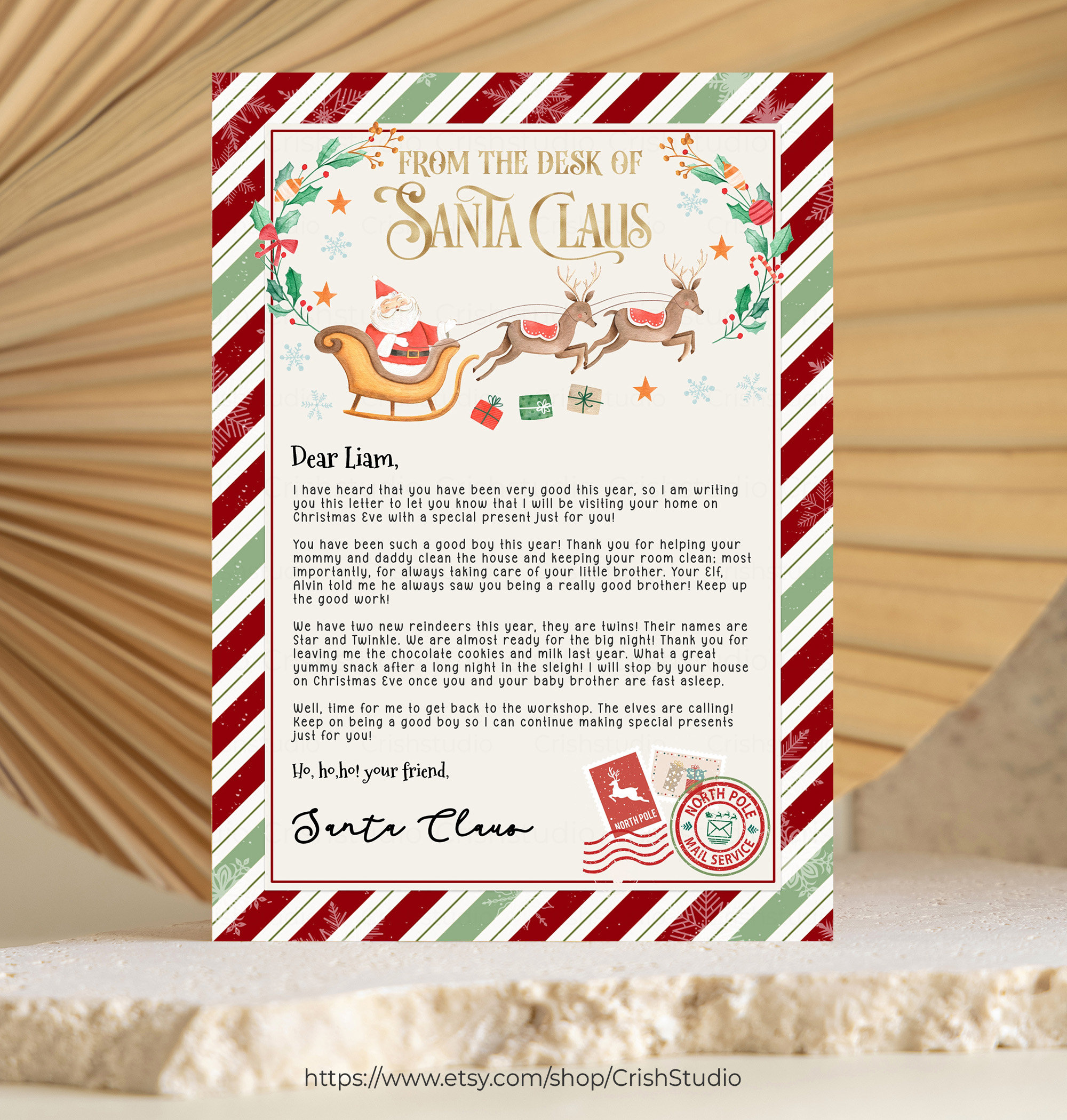 Letter From Santa Editable Letter From Santa Elf Letter From Santa ...