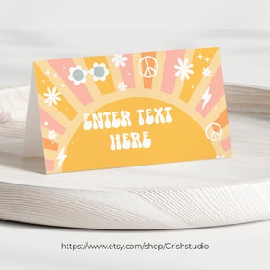 Editable Groovy Birthday Favor Tags Daisy Thank You Tags is a Vibe ...