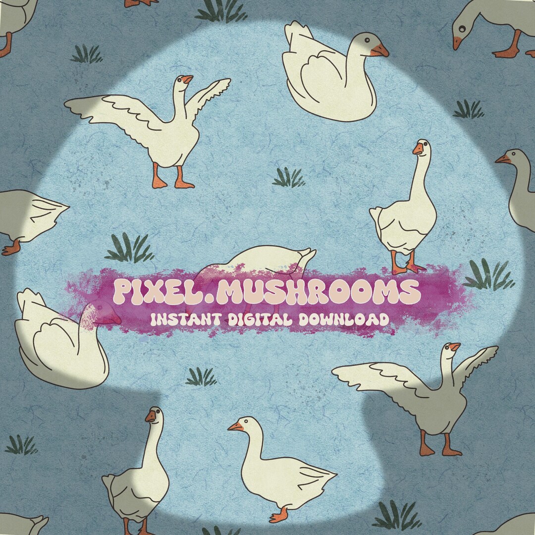 Silly Goose Seamless Digital File Seamless Pattern Handdrawn Art - Etsy