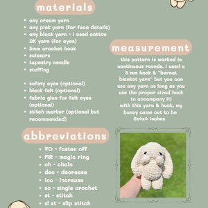 Bunny Rabbit Peaceful Plushies Crochet Pdf Crochet Pattern Amigurumi ...