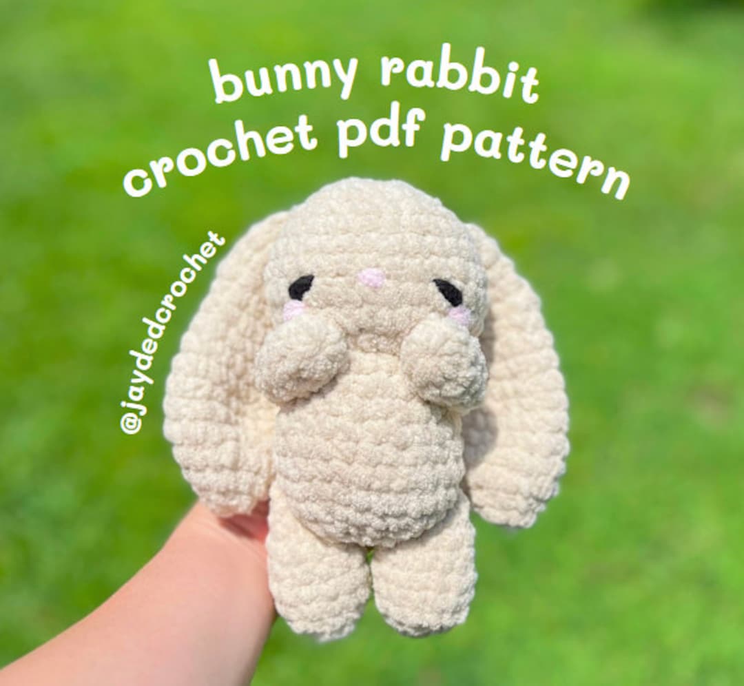 Bunny Rabbit Peaceful Plushies Crochet Pdf Crochet Pattern Amigurumi ...
