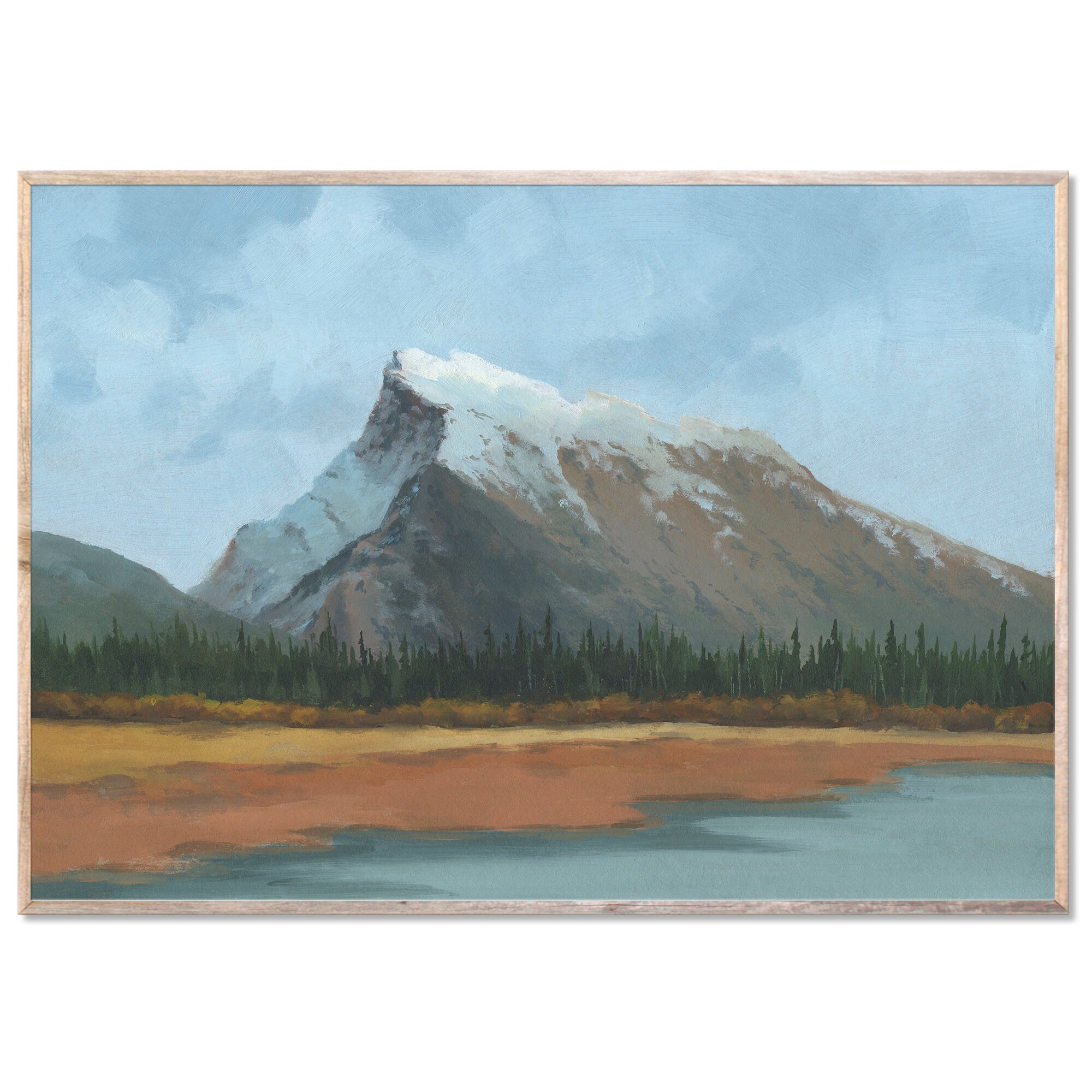 Banff Mountains Art Print Alberta Oil Painting Canada - Etsy