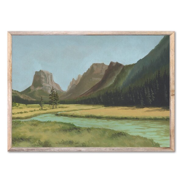 River Painting - Etsy