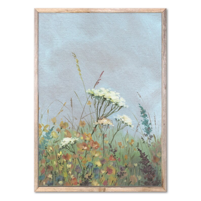 Wildflowers Set of 3 Prints Meadow Flowers Oil Painting Botanical ...