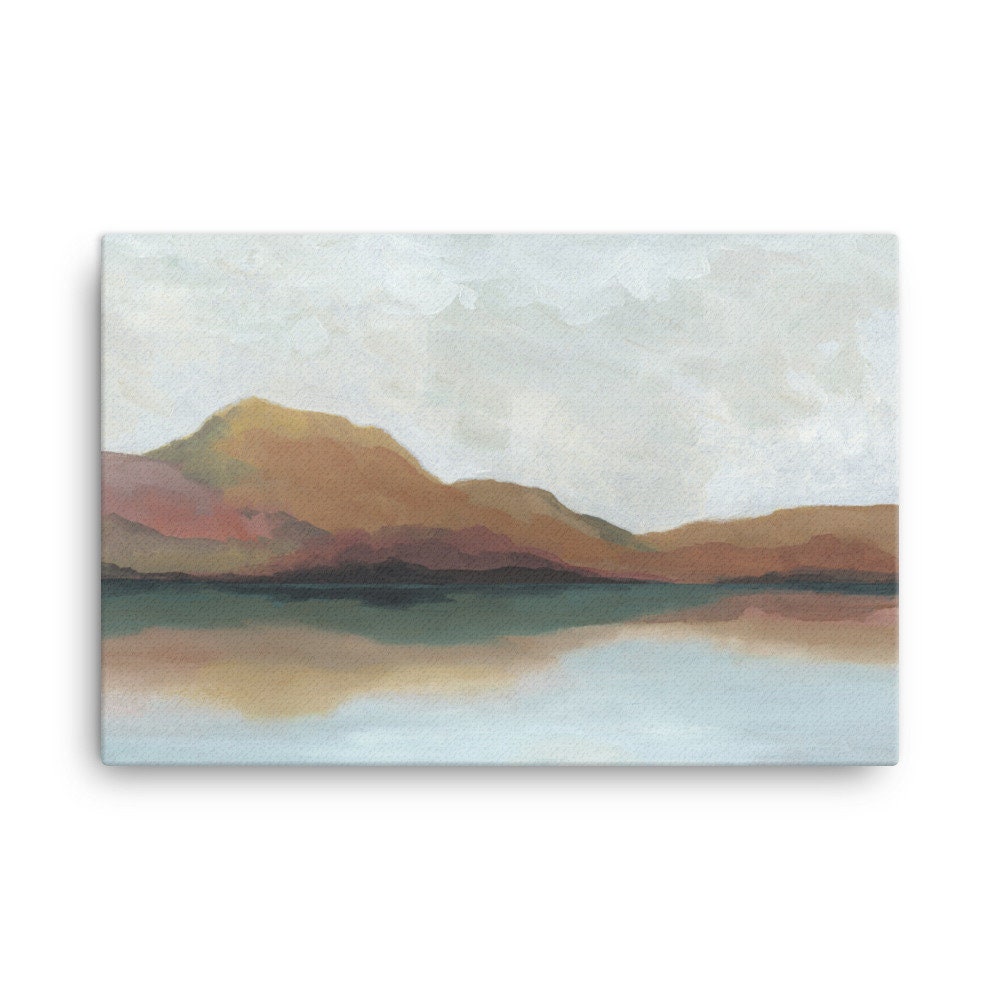 Terracotta Mountains Painting Boho Art Print Wall Art Minimalist ...