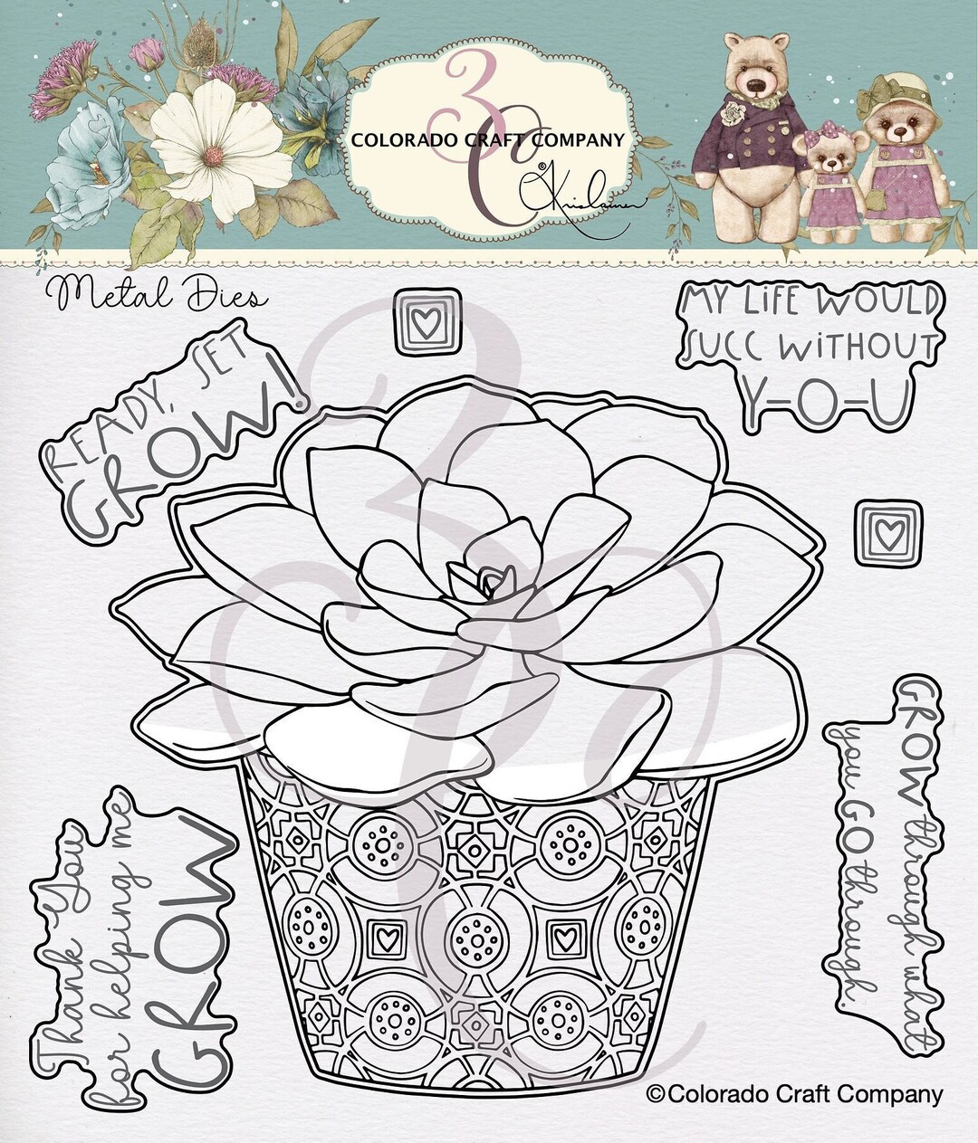 KL753-D Kris Lauren Ready Set Grow Dies by Colorado Craft Company - Etsy