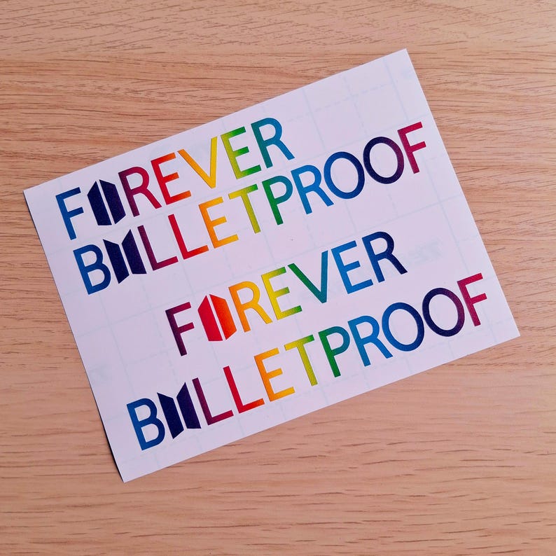 ARMY K-pop Fandom Decal | 6" | Forever Bulletproof | Vinyl Sticker ...