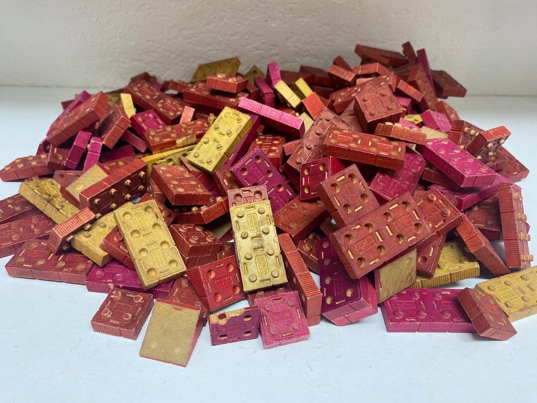 Vintage Halsam American Bricks - 275 Assorted Pieces - 3 Shapes/3 ...