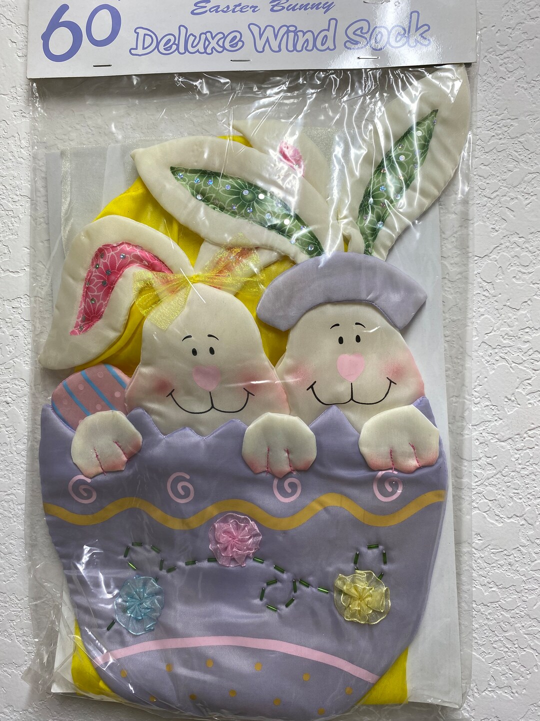 Vintage 60” Easter Bunny Deluxe Wind Sock - Etsy