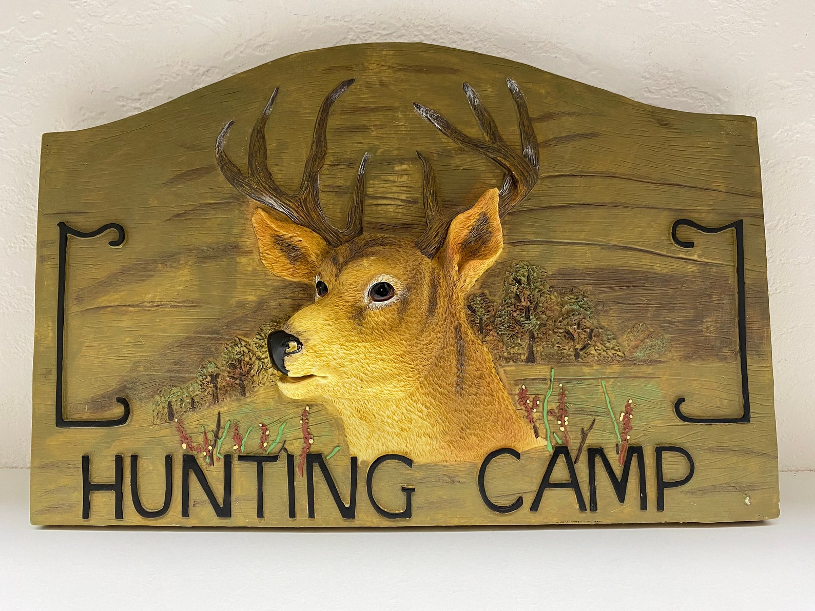 Vintage Hunting Camp Deer/buck Wall Plaque - Etsy
