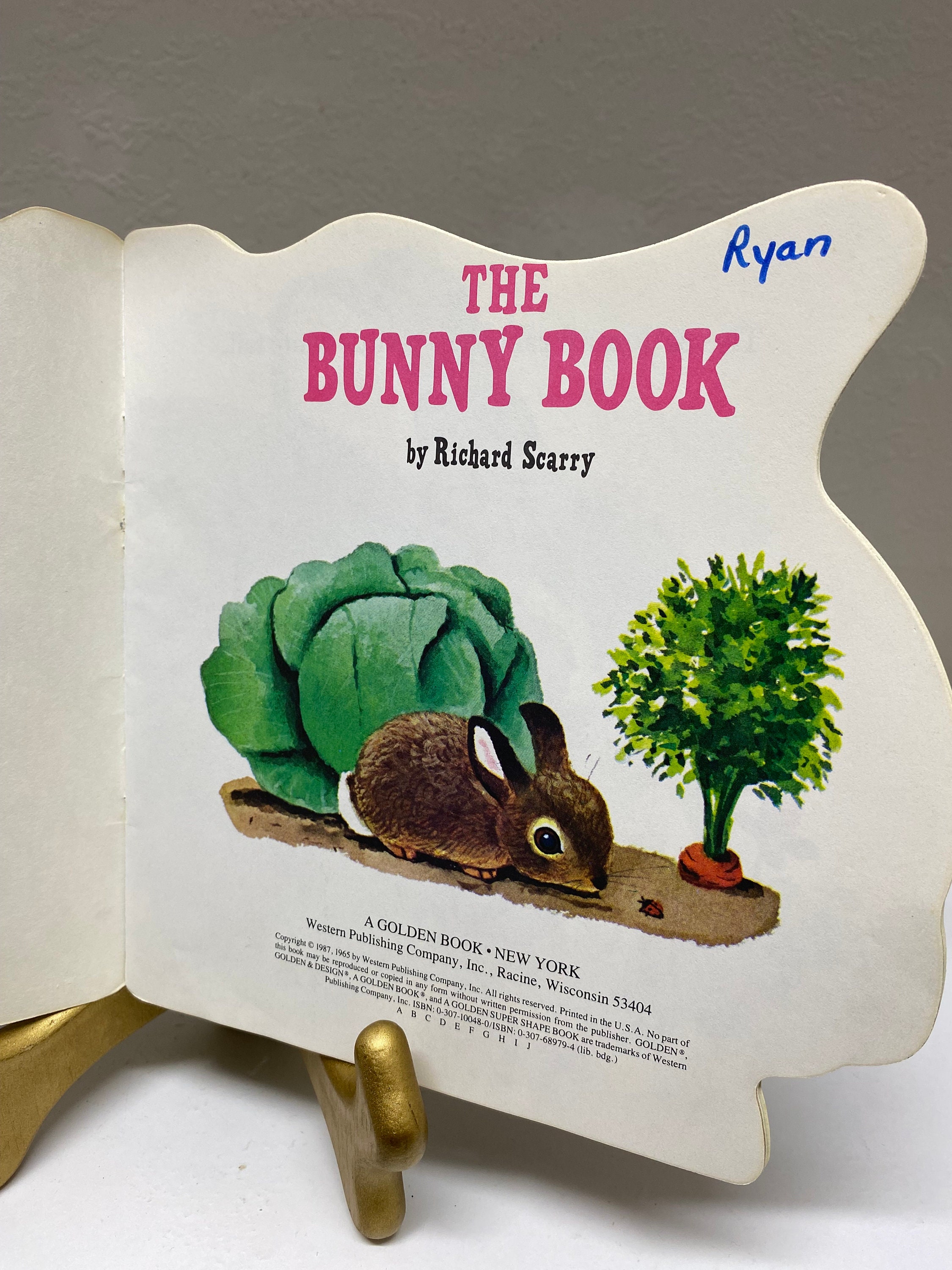 A Golden Super Shape Book - the Bunny Book - by Richard Scarry - Etsy