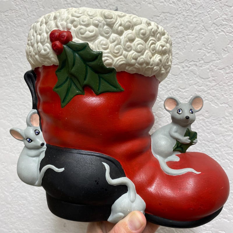 Santa Boot Vase - Etsy