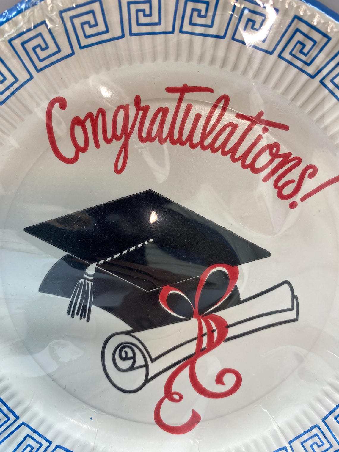 Vintage “congratulations” Graduation Plates - Amscan - Set of Eight - 7 ...