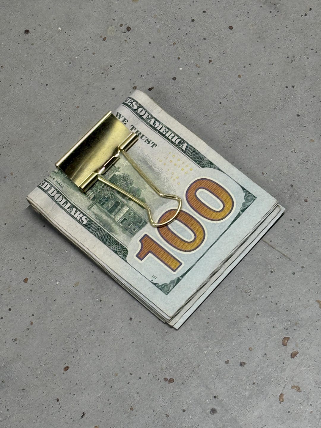 Gold Tone Money Binder Clip - Etsy