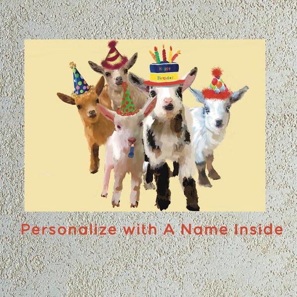 Goat Birthday Card - Etsy