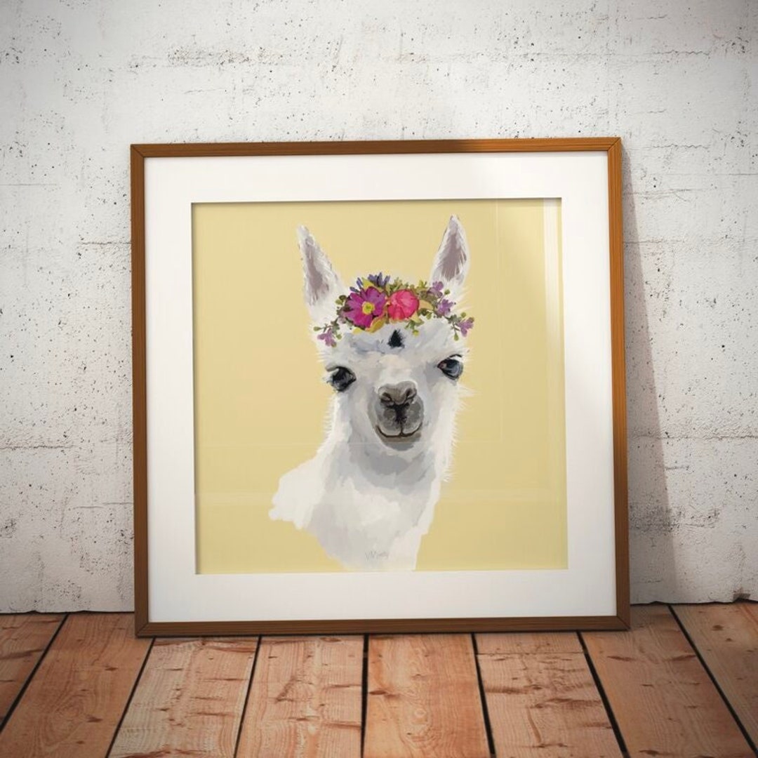 Llama Art This Farm Animals Print is Perfect for a Farm - Etsy