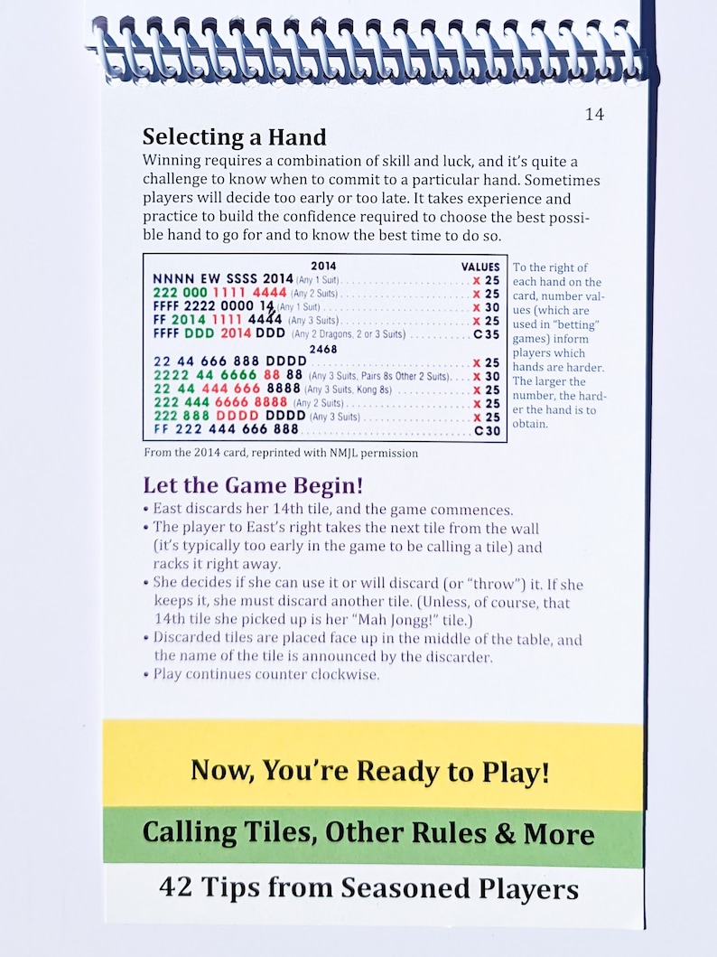 Let’s Play Modern American Mah Jongg! A Flipbook Reference Guide - Etsy