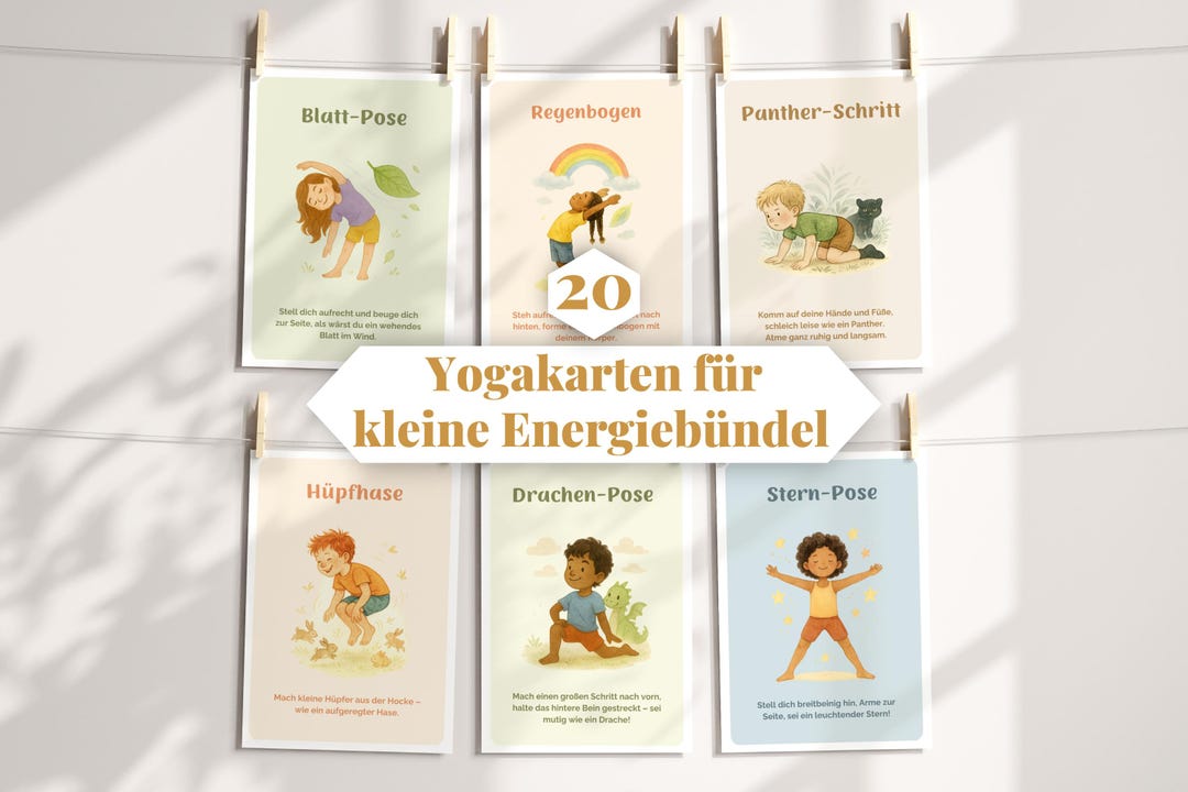 Yoga Cards for Children, Mindfulness, Movement, Relaxation, Energetic ...