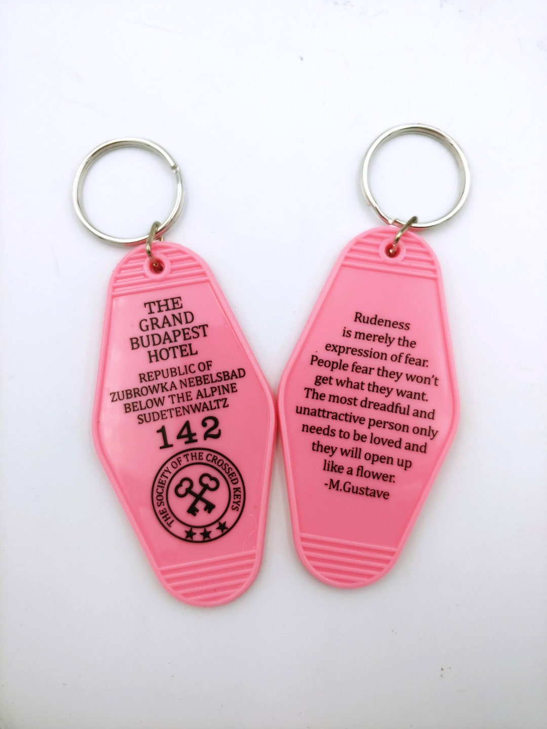 The Grand Budapest Hotel Inspired Key Chain/ Hotel Room # 142/ Republic ...